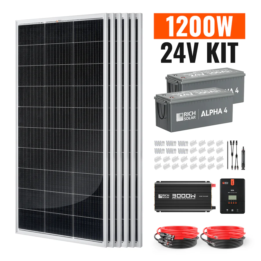 Complete Solar Kit 1200 Watt 24V - Portable Generator
